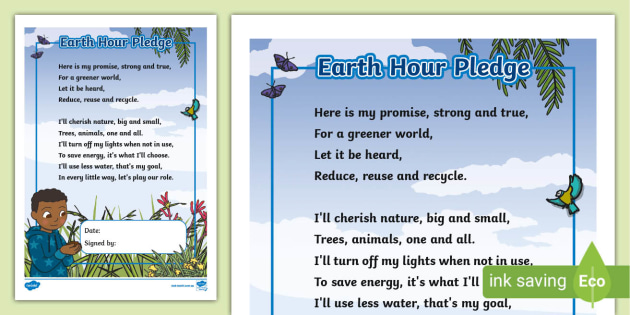 Earth Day Pledge
