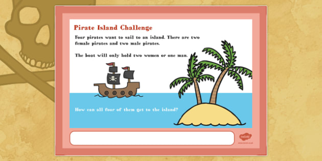 A4 Pirate Island Maths Challenge Poster (teacher made)