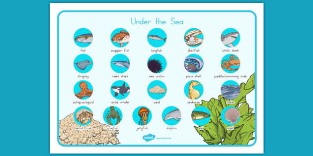 Under the Sea Word Mat