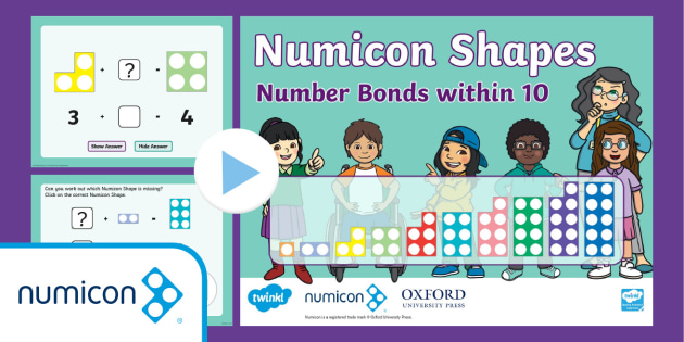 👉 Numicon Shapes Number Bonds within 10 PowerPoint