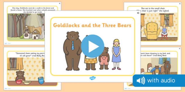 Goldilocks and the Three Bears Narrated Story (teacher made)