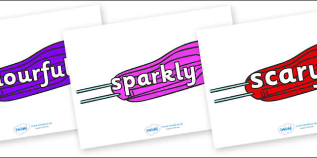 FREE! - Wow Words on Sledges (teacher made)