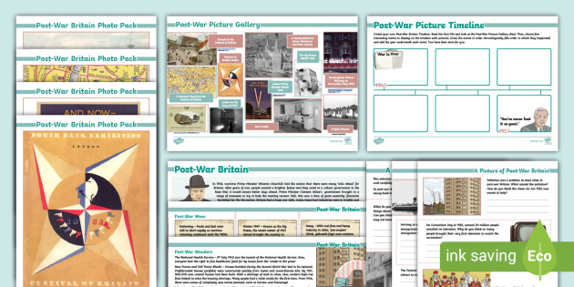 Post-War Britain Fact File and Discovering History Activity Pack