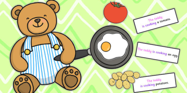 Teddy Cooking Sentence Activity