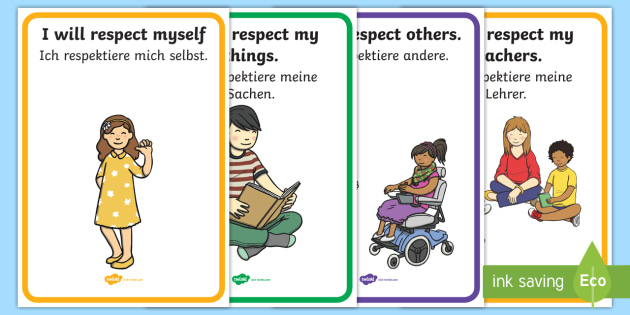 Respect in the Classroom Display Posters English/German