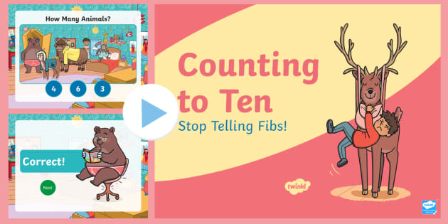 Stop Telling Fibs! Animal Counting to Ten PowerPoint