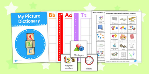Maths Labels Picture Dictionary Word Cards