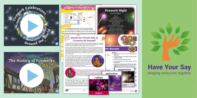 A pack to teach you about fireworks