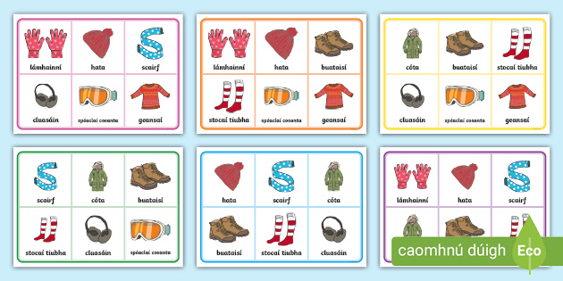 Winter Clothing Bingo Gaeilge (teacher made)