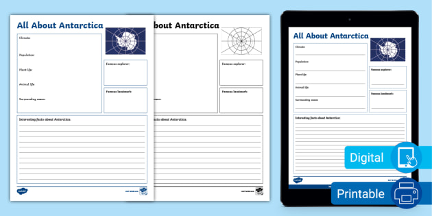 All About Antarctica Research Activity (teacher made)