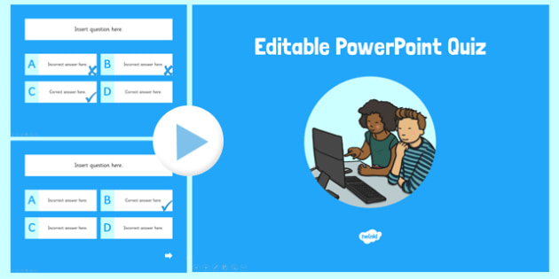 Editable PowerPoint Quiz (teacher made)