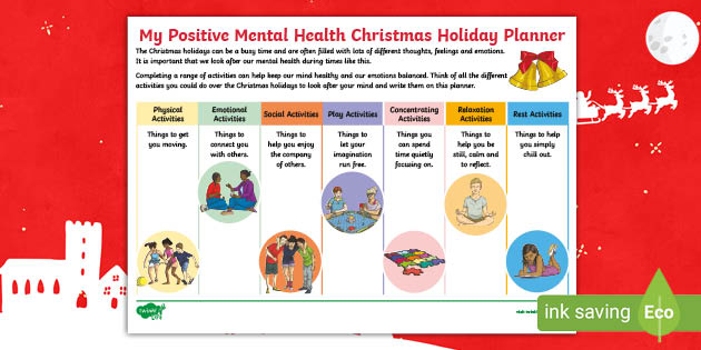 Christmas Mental Health Planner for Children | Wellbeing