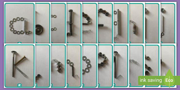 Loose Parts Lowercase Alphabet Display Posters