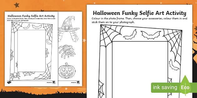 Halloween Funky Selfie Art Activity