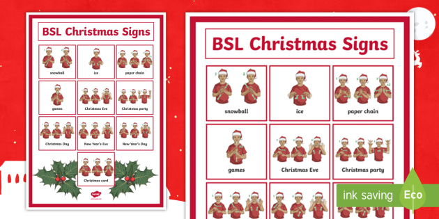 BSL Christmas New Large Display Poster (teacher made)