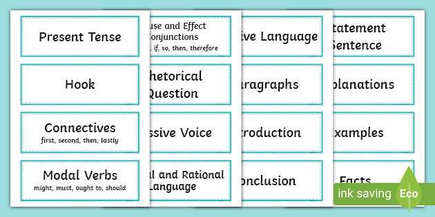 Level 3 Writing - Persuasive Writing Word Cards