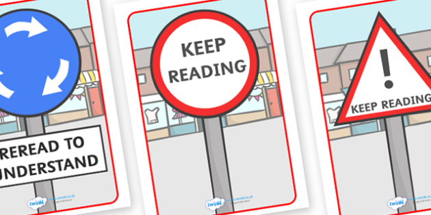 Reading Road Signs - reading road, signs, sign, road, reading, differnt