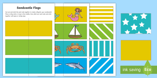 Sandcastle Flags Worksheet / Worksheets (teacher made)