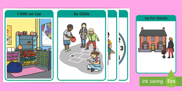 Times of the School Day in Irish Display Pack (teacher made)