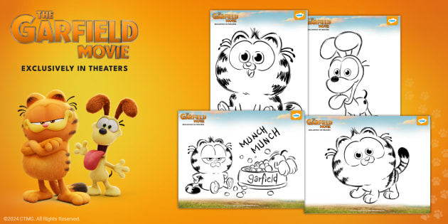 garfield cartoon coloring pages