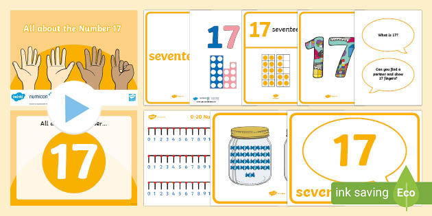 All About Number 17 Resource Pack (Includes Numicon Shapes)