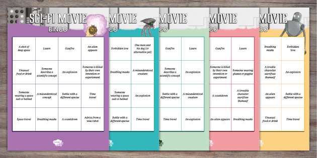 Sci-Fi Movie Bingo | Twinkl Party (Teacher-Made)