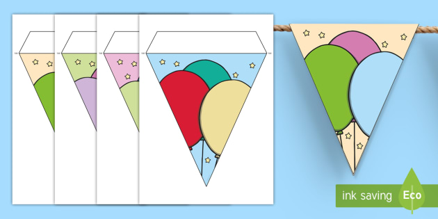 Balloon-Themed Display Bunting (creat de profesori)