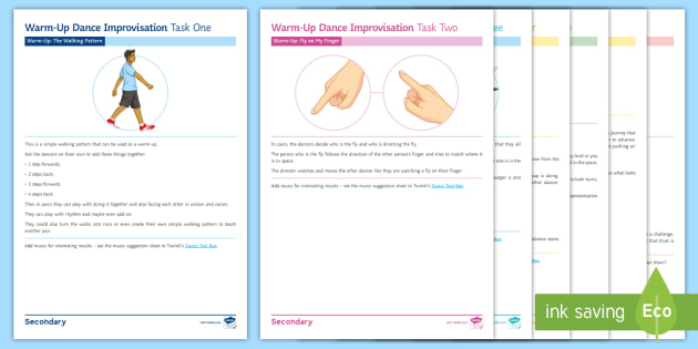 Dance Improvisation Warm-Up Games and Choreographic Tasks