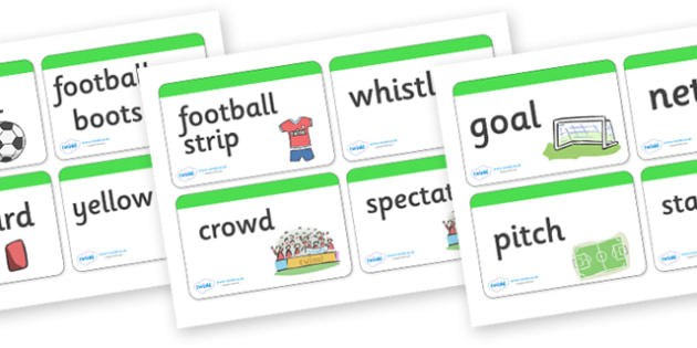 Football Word Cards (teacher made)