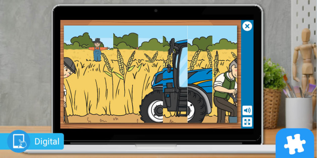 Fun Interactive Harvest Puzzle Strips Picture Sequencing Puzzle Game