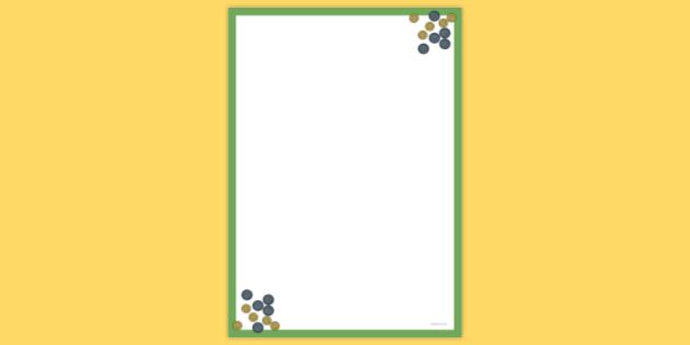 FREE! - Simple Blank Buttons Page Border | Page Borders | Twinkl