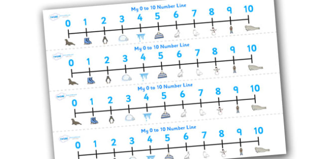 0-10 Number Line (Winter) (teacher made)