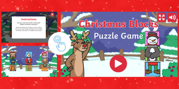 Interactive Christmas Blocks Puzzle Game | Twinkl Go!