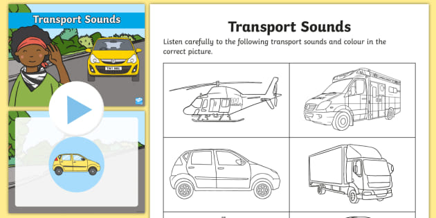 Junior and Senior Infants Transport Sounds Activity Pack