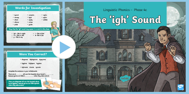 'igh' Sound PowerPoint - Linguistic Phonics Phase 4c