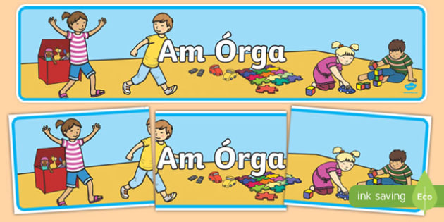 Irish Gaeilge Golden Time Display Banner-Irish