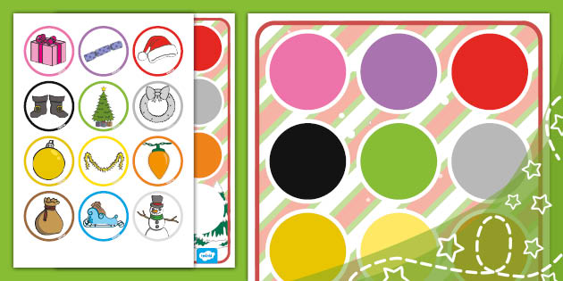 Christmas Colour Matching Game (teacher made)