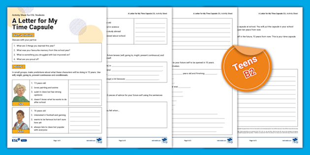 Time Capsule Activity Sheets | twinkl.ca