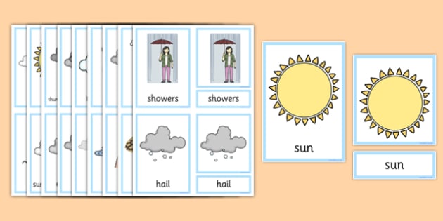 Weather Three Part Cards (teacher made)