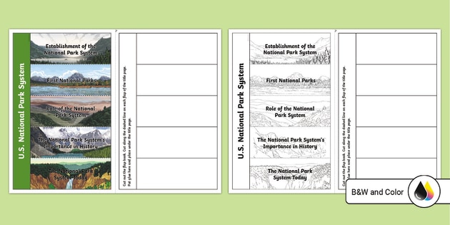U.S. National Park System Flap Book (teacher made)