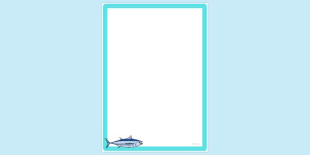 FREE! - Tuna Fish Page Border | Page Borders | Twinkl
