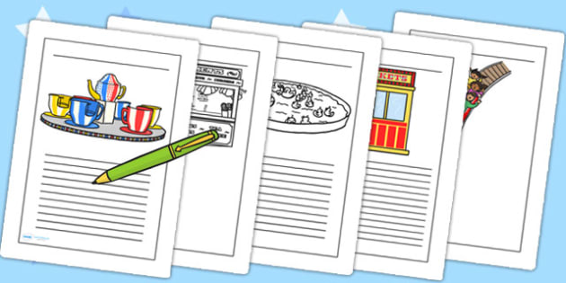 FREE! - Fairground Writing Frames (teacher made)
