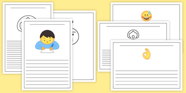 👉 😊 Emojis Writing Frames - , moji