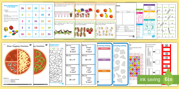 CfE First Level Maths Revision Activity Pack (teacher made)