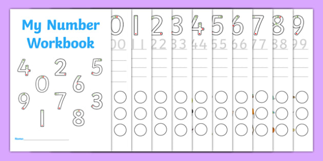Number Formation 0 to 9 SEN Number Workbook, overwriting