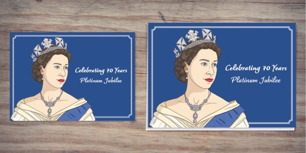 Young Queen Elizabeth Platinum Jubilee Card | Twinkl Party