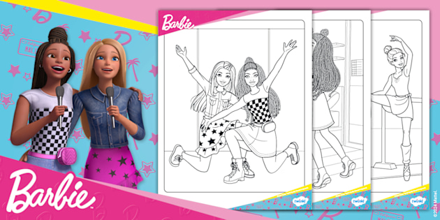 coloring sheet barbie mermaid