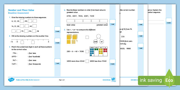 👉 Y5 Number and Place Value Baseline Assessment