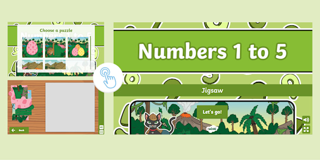 Numbers 1 to 5 EYFS Maths Jigsaw Game - Twinkl