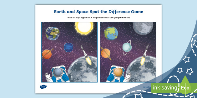 Earth and Space Spot the Difference Game (Teacher-Made)